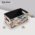 2 Pcs Foldable Felt Storage Bins Decorative Fabric Organizer Baskets ...