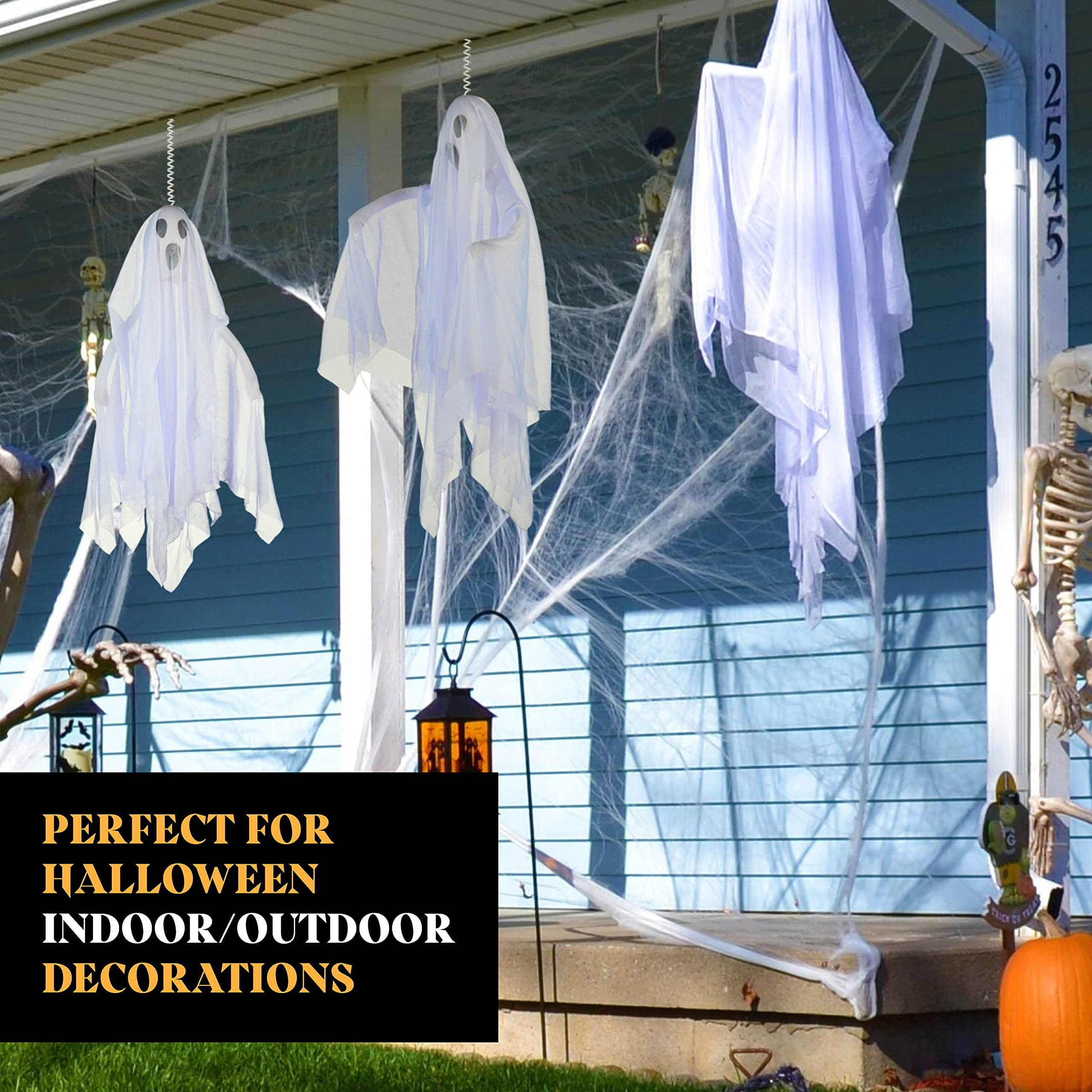 Buy Prextex Halloween Fabric Ghost. 6 Pcs Halloween Hanging Spooky ...