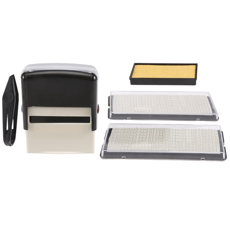 Self Inking Stamp Set Custom DIY Business Name Number Address Printing ...