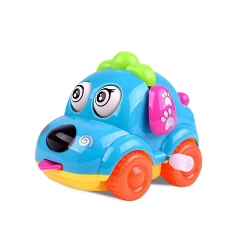 Baby Kids Clockwork Puppy Cars Toy Cartoon Small Dog Clockwork Car ...