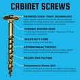Velocity Cabinet Interior Wood Screws & T20 Torx Bits, Zinc Plated ...