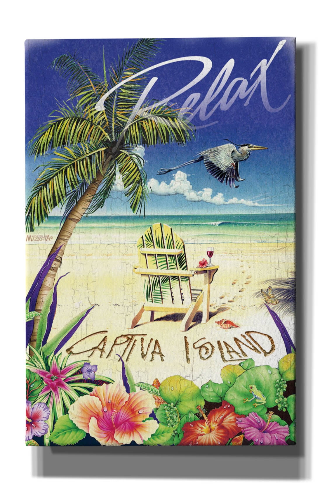 Epic Graffiti 'Relax Palm Chair' by James and Kathleen Mazzotta, Canvas ...