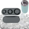 3 Grid Silicone Ice Cube Maker With Lid Hollow Cylinder Ice Cube Moulds ...