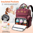 Diaper Bag Backpack with Changing Station, USB, Crib, Large Capacity ...