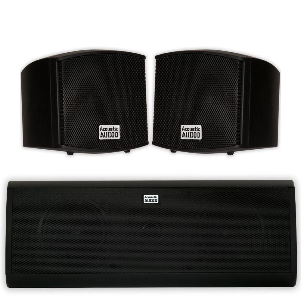 Acoustic Audio AA321B and AA40CB Indoor Speakers Home Theater 3 Speaker ...