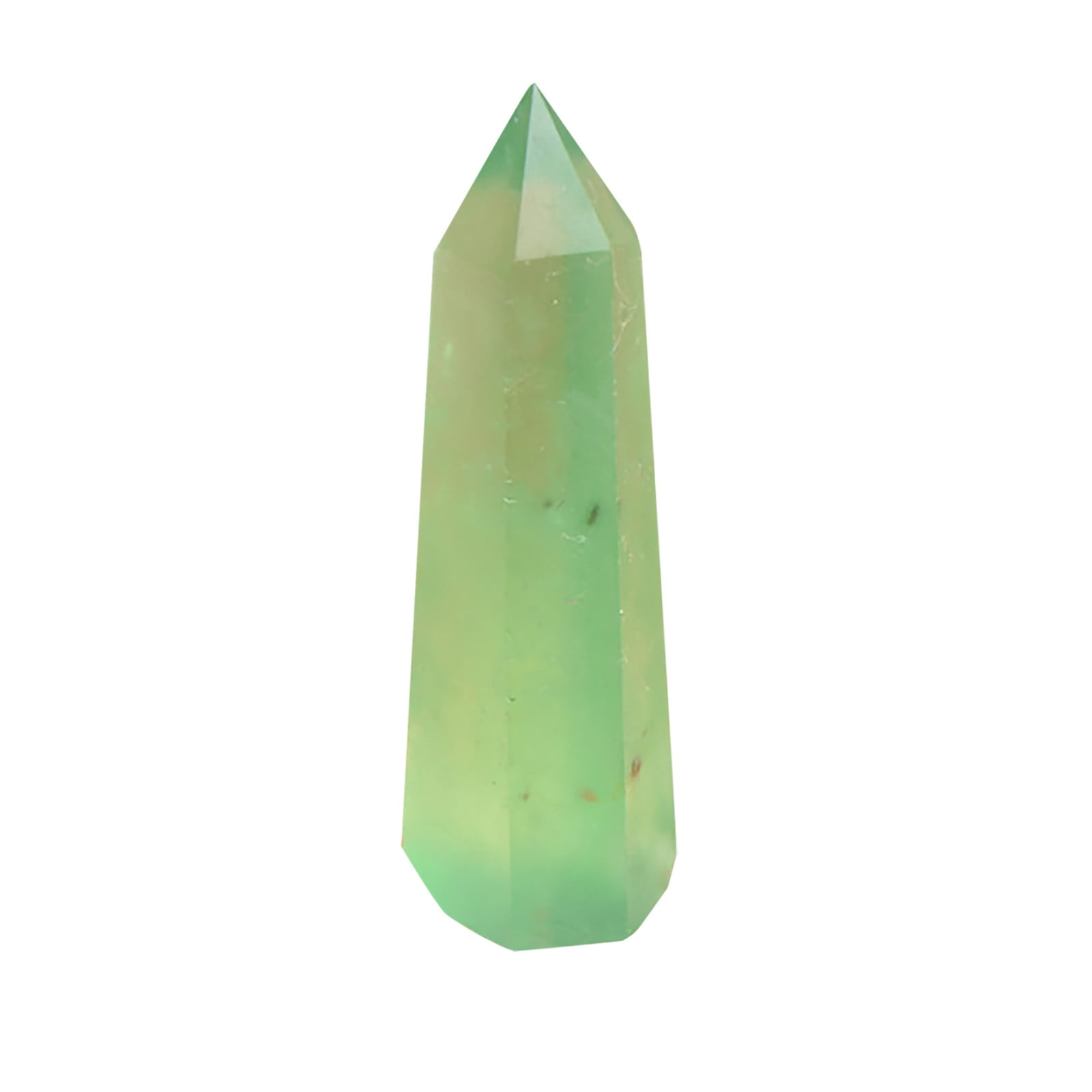 Rocks & Geodes Home & Living Green White Fluorite Crystal Point Semi ...