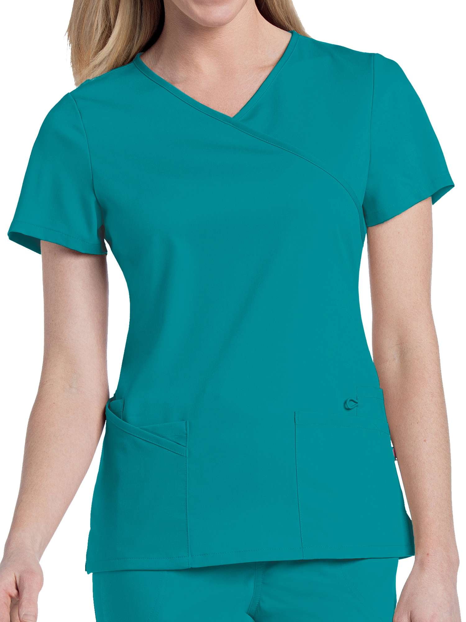 Urbane by Landau Women's Sophie Crossover Tunic Scrub Top, Style 9577 ...