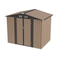8x5 FT Outdoor Storage Shed with Lockable Door & Vent, Bike Tool ...