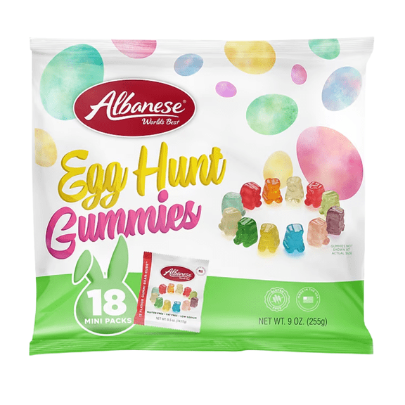 Albanese Easter Cottontail Gummies, 40 Ounce, Blue Raspberry, Grape ...