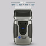 Titanium Edge Beard & Body Compact Shaver – Men’s Electric Groomer for ...