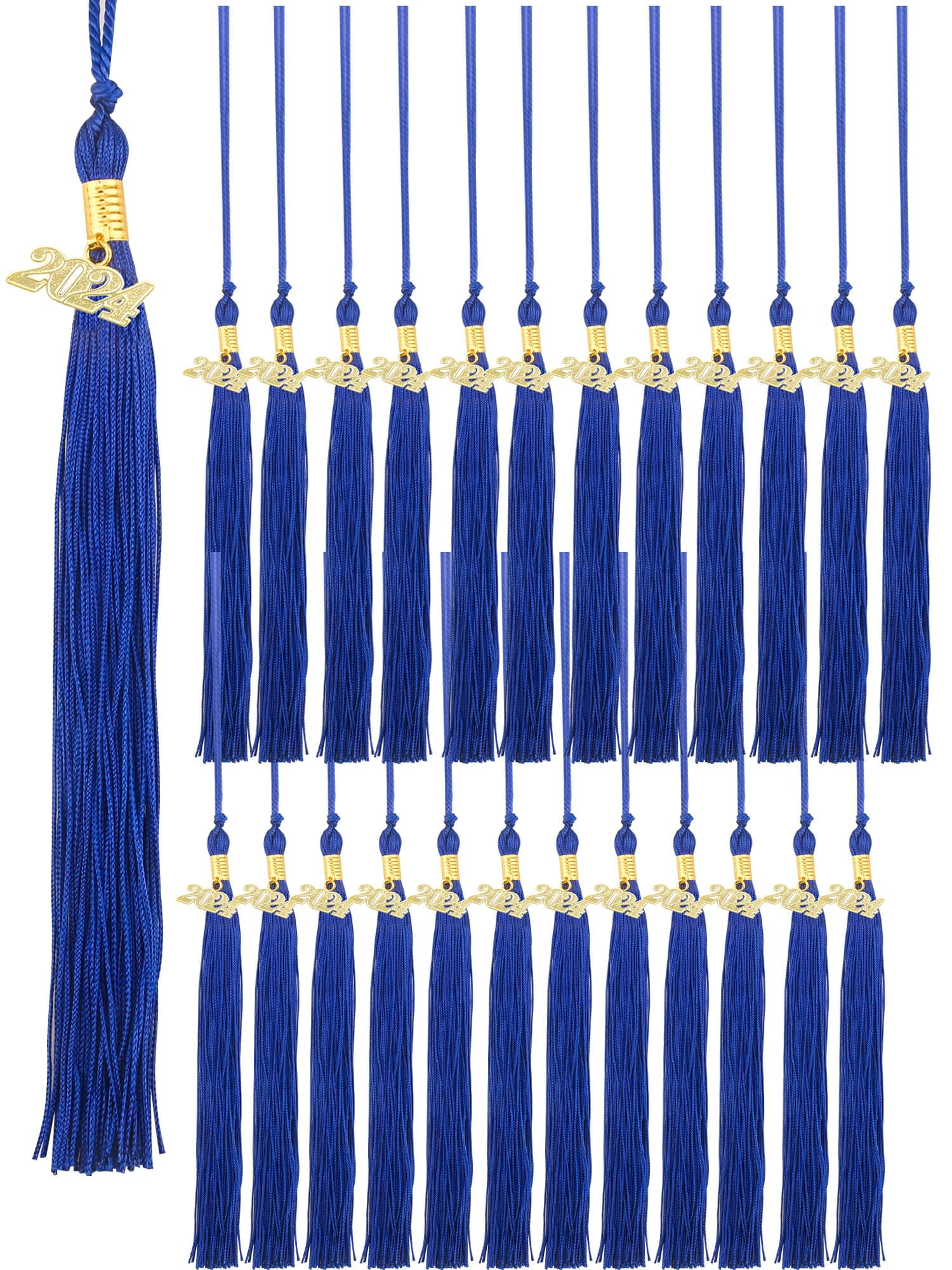 Borla de graduación Fahacop 2024 de un solo color azul real x25 ...