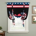 4th of July Tie Up Curtains for Window, Thermal Insulated Balloon Shade ...