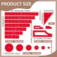 1 Set Acrylic Ruler Measuring Tool for Sewing Craft Projects Clear Red ...