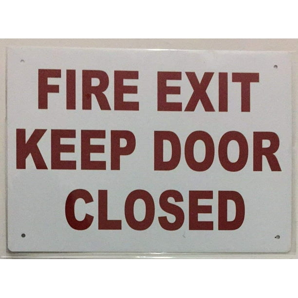 FIRE EXIT KEEP DOOR CLOSED sign ( Aluminum sign 10x14 ) - Walmart.com ...