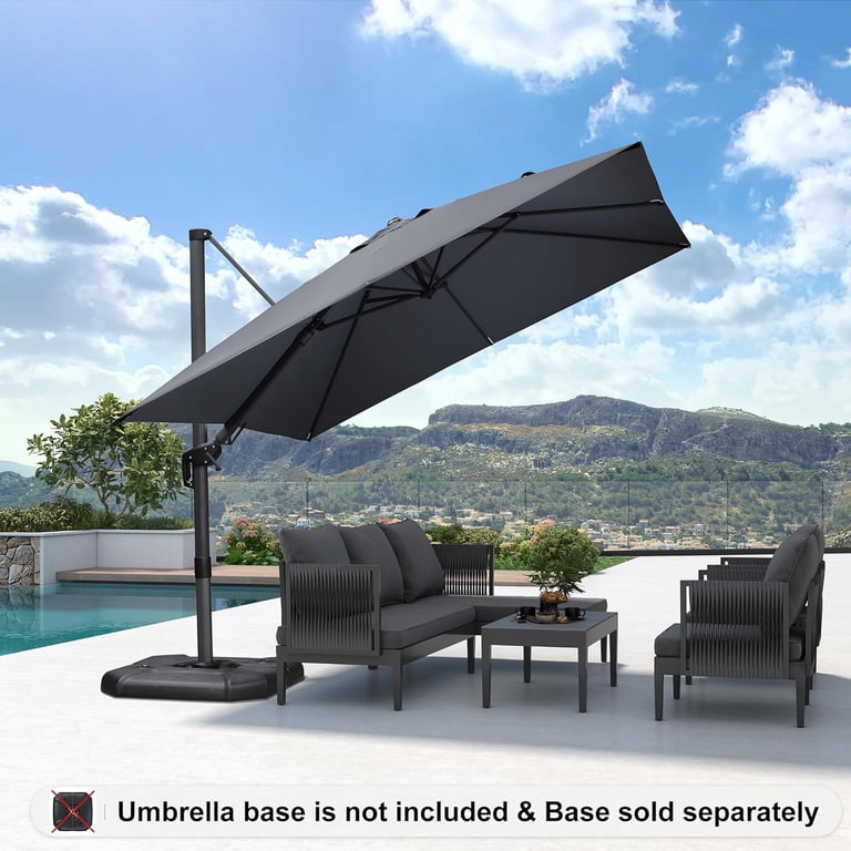 Patio Umbrella Base PURPLE LEAF Heavy Duty Umbrella Base - Weighted ...