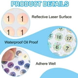 Uxcell Reflective Round Small Number Stickers, Self Adhesive Laser Consecutive Numbered Stickers ...