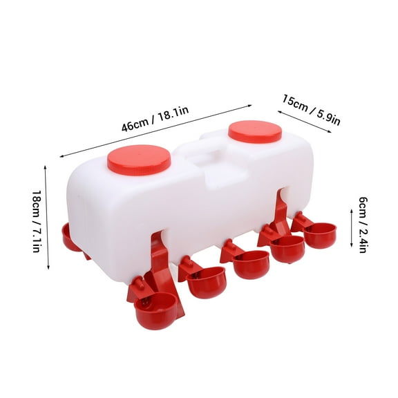 Automatic Chicken Waterer Portable 5L Drinking Fountain for Quail ...