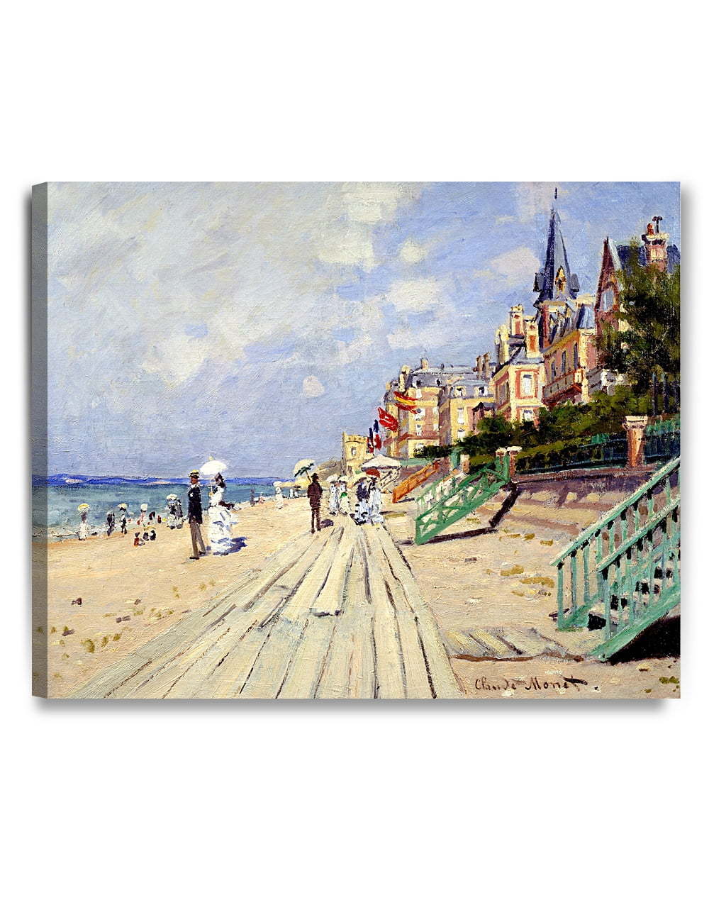 DECORARTS - The Beach at Trouville, Claude Monet Art Reproduction ...