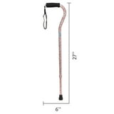 Equate Mobility Adult Offset Handle Cane, Polka Dot HSA/FSA Eligible ...