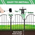 10 Panels No Dig Decorative Garden Fence for Yard, 40in (H) x 23.6ft (L ...