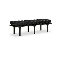 Meridian Furniture Landon Cream Vegan Leather Bench - Walmart.com