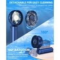 Portable Handheld Travel Fan, 2000mAh, 3 Speed, USB Rechargeable, Quiet ...