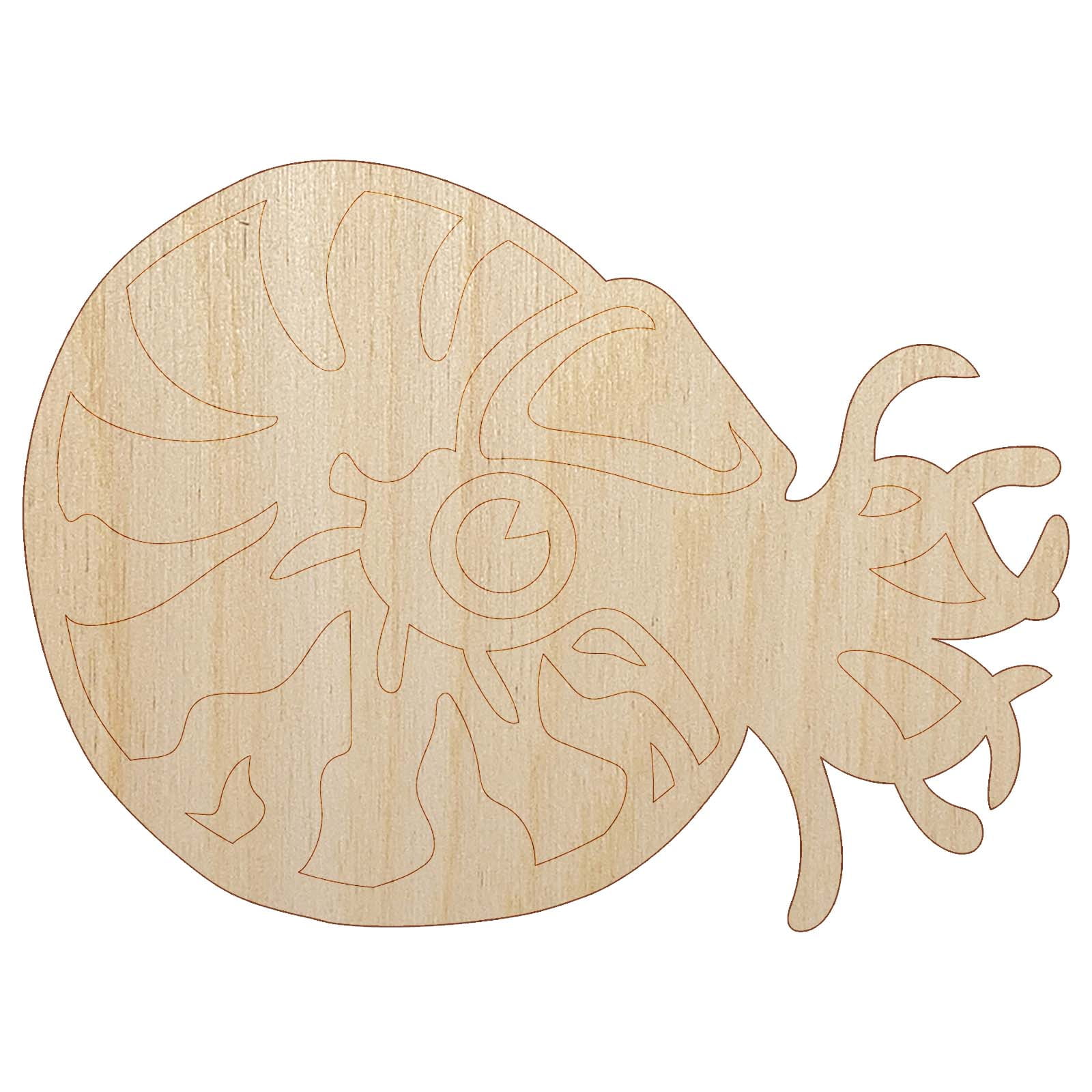 Charming Chambered Nautilus Sea Ocean Creature Wood Shape Unfinished ...
