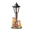 Rijanmt Outdoor Cat Garden Statue with Solar Light,2-in-1 Waterproof ...