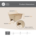 24 Inch Deck Rail Planter Box with Drainage Plug, Lightweight UV ...