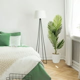 American Art Decor Artificial Palm Tree in White Tapered Ceramic Pot ...