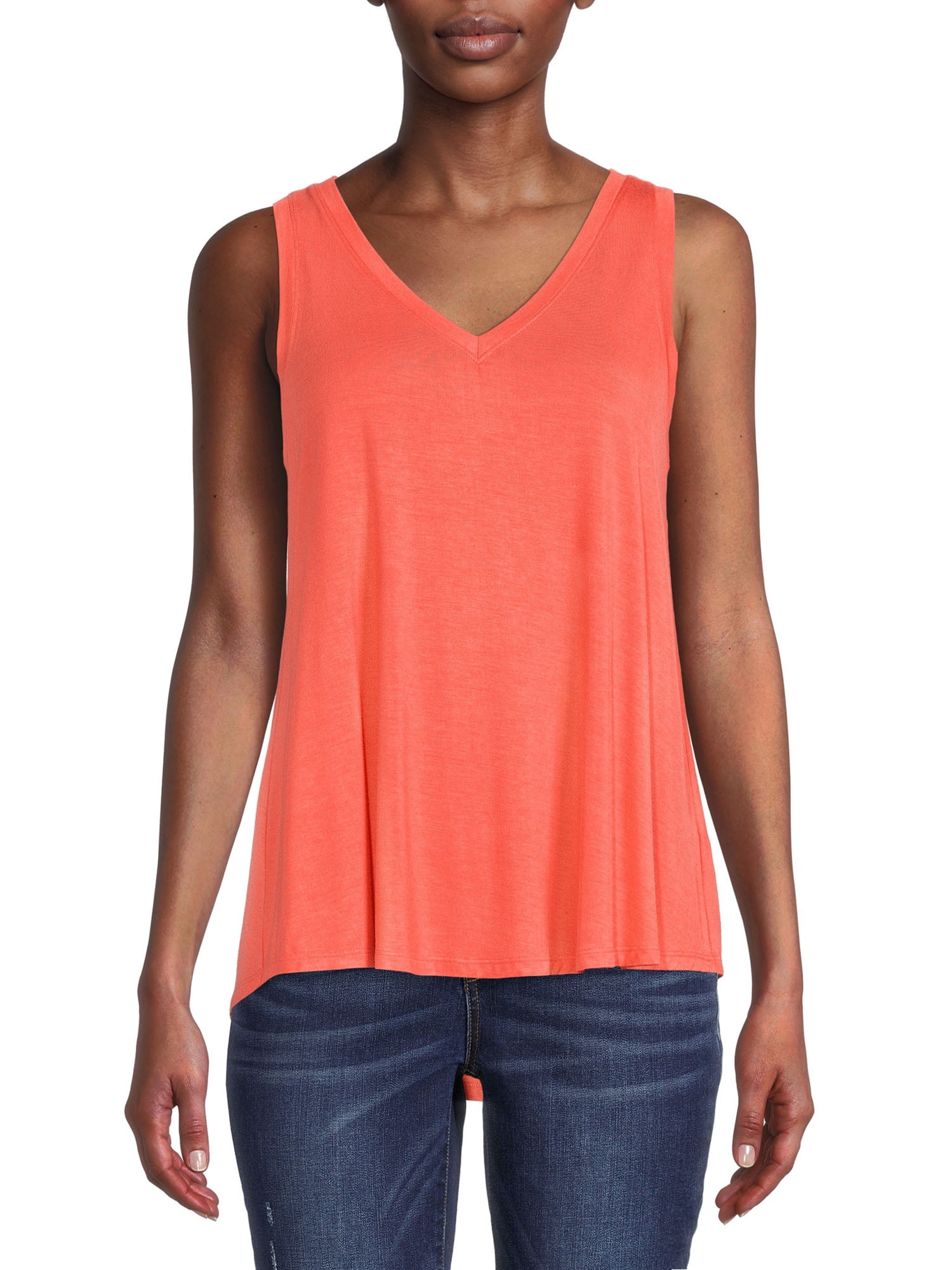 Time and Tru Women's High Low Tank Top - Walmart.com