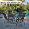 QHTER Set of 2 Stackable Outdoor Bar Stools – Sling Chairs with High ...