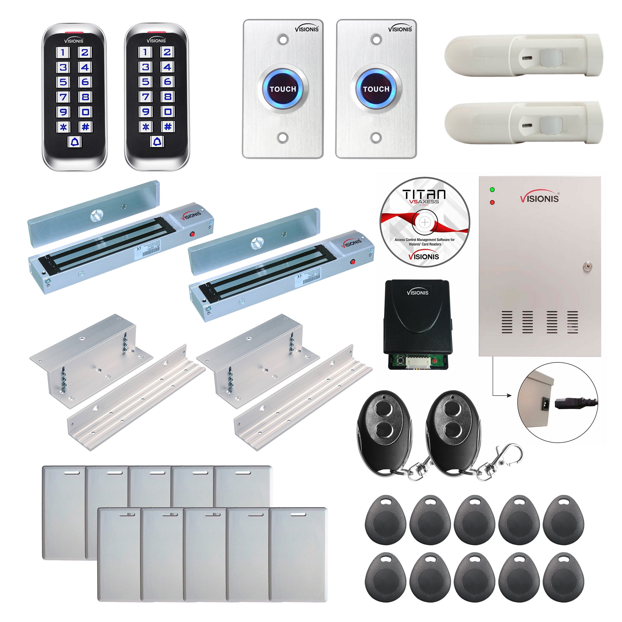 FPC-8349 2 Doors Access Control Electromagnetic Lock For Inswinging ...