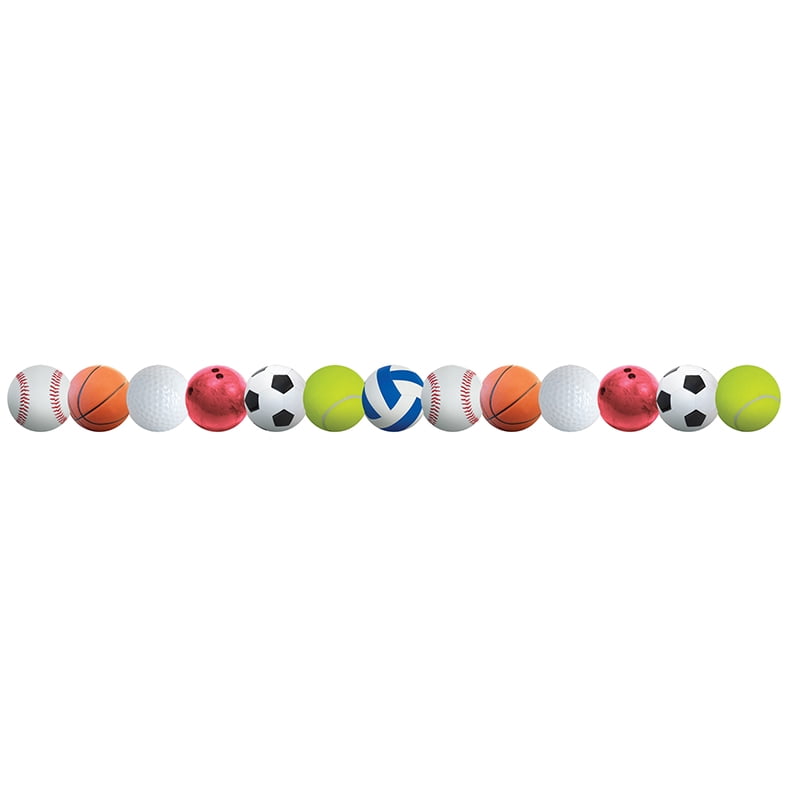 Sports Balls Border, 12 Strips/36 Feet | Bundle of 10 Packs - Walmart.com