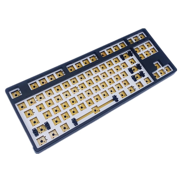 87 Key DIY Mechanical Keyboard USB C Hot Swap Switch Sockets Compact ...