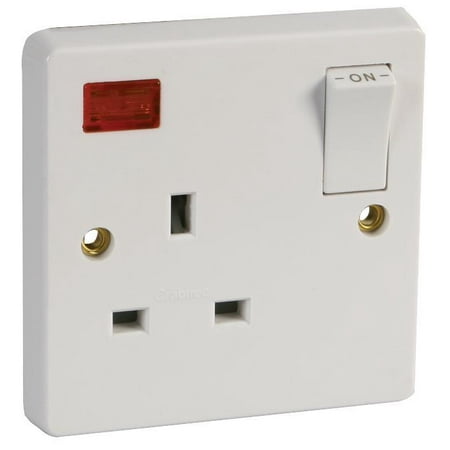 CRABTREE - 13A 1 Gang Double Pole Switched Socket with Neon | Walmart ...