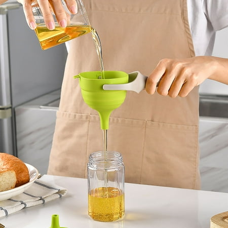 Xuniizn Compact Silicon Funnel - Easy to Store and for Pouring and ...