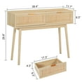 LAZZO Wooden Console Table with 2 Drawers, Storage for Living Room ...
