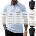 Ceisia Men's Textured V-Neck Short Sleeve Polo Shirt Light Blue XL Gift ...