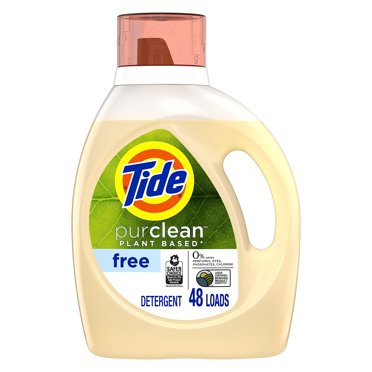 Tide Purclean, Plant-based Liquid Laundry Detergent, Honey Lavender, 32 ...