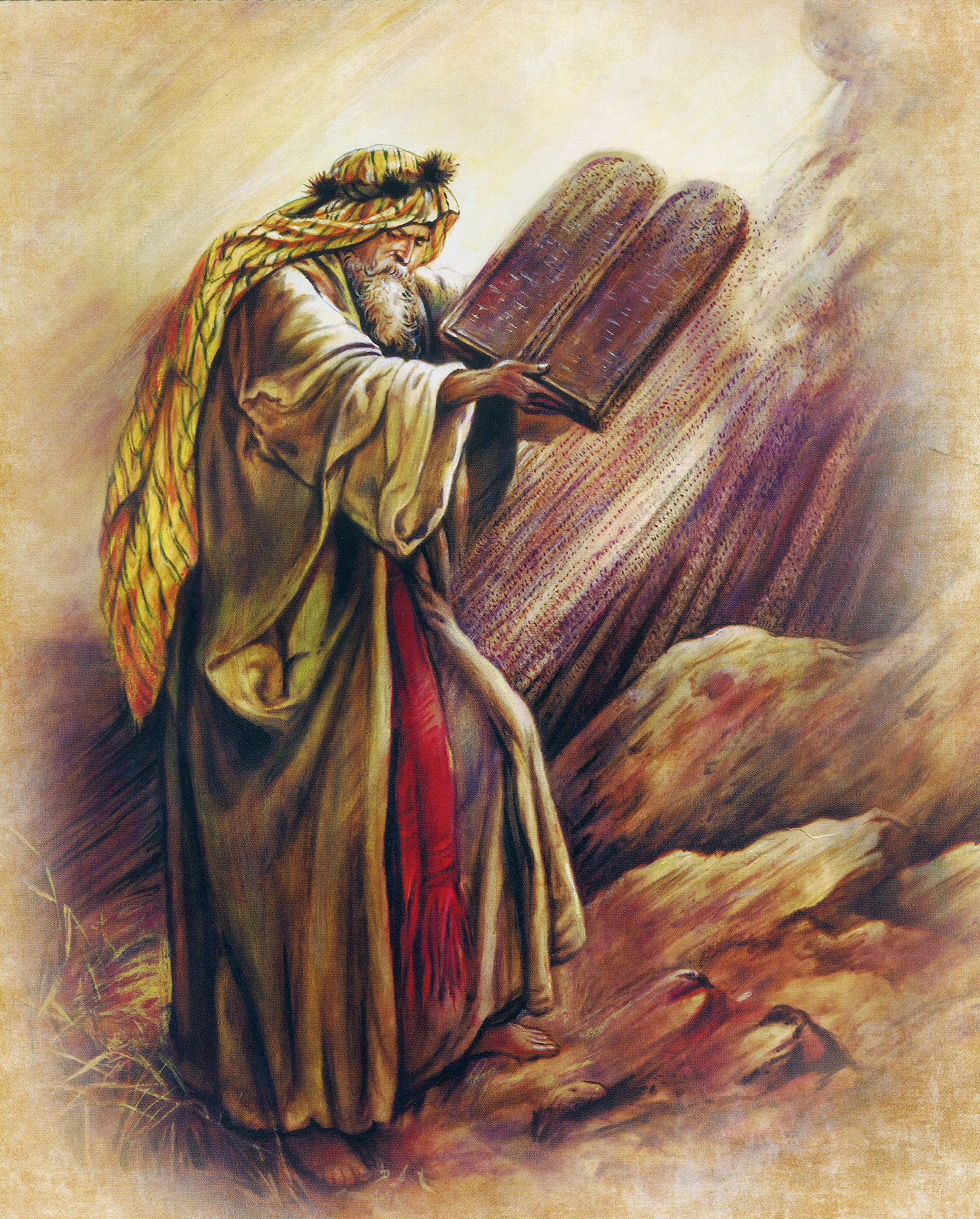 Catholic print picture - The Ten Commandments T - 8" x 10" ready to be ...