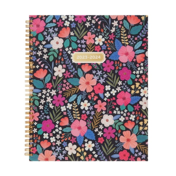 2023 2024 Mintgreen Weekly Monthly Spiral Planner 9 X 11 Black