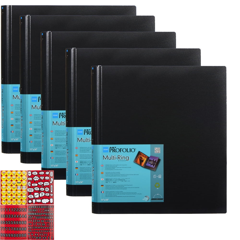 Itoya Art Portfolio Multi-Ring Refillable Binder 11 x 17" 5 Pack ...