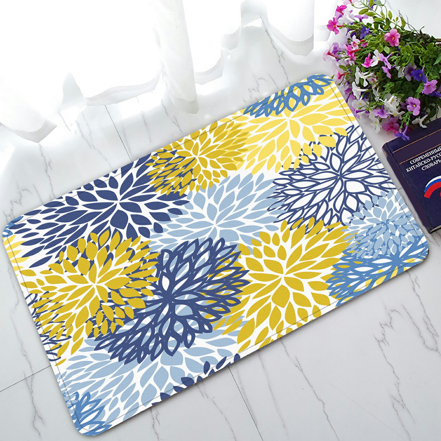Click here for Erehome Spring Floral Blue Yellow Chrysanthemum Fl... prices