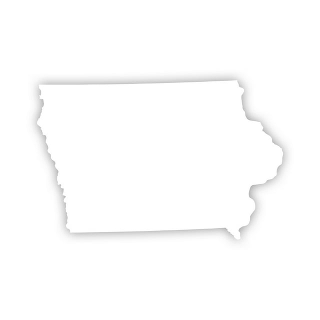 Iowa Shaped Sticker Decal Die Cut - Self Adhesive Vinyl - Weatherproof ...