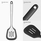 600°F Heat Resistant Slotted Turner: U-Taste 13.6in Silicone Kitchen ...