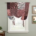 Animals Print Plaid Tie Up Curtains for Window, Thermal Insulated ...
