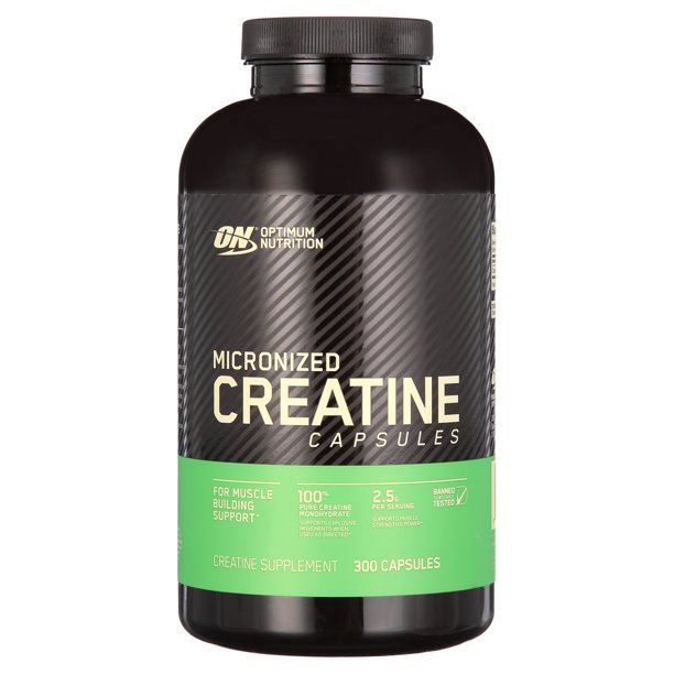 Optimum Nutrition, Micronized Creatine Monohydrate, 300 Capsules, 150 ...