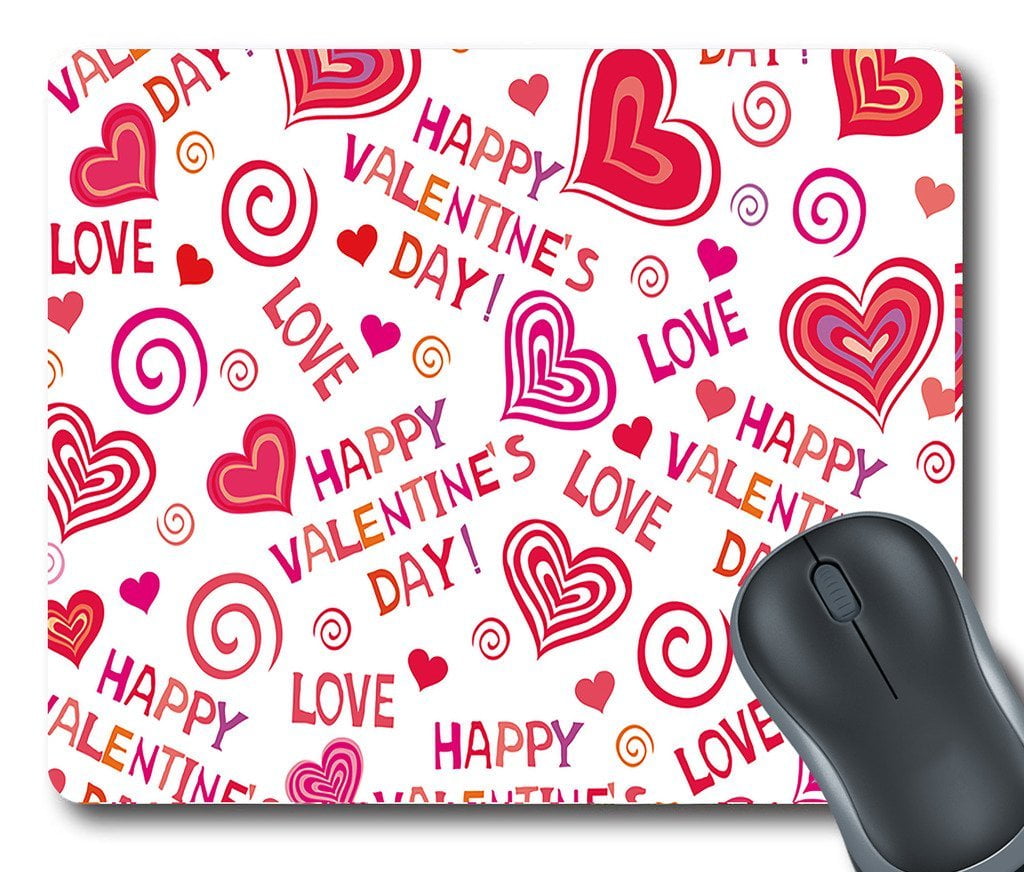 GCKG Lovely Hearts Valentines Day Mouse Pad Personalized Unique ...