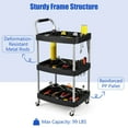 Costway 3 Tier Rolling Tool Cart with Handle Tool Storage Slot ...